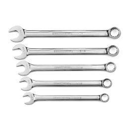 GearWrench 5 Piece SAE 12 Point Long Pattern Combination Wrench Set