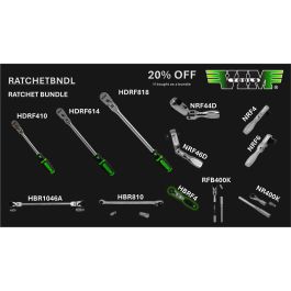 VIM Tools RATCHET BUNDLE & HDRF410, HDRF614, HDRF818, HBR1046A, HBR810, HBRF4, NRF44D, NRF46D ...