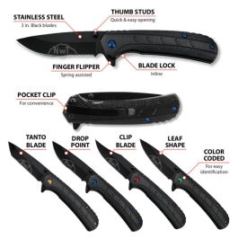 Wilmar Corp. / Performance Tool 4 pk. Assisted Open Pocket Knife Set