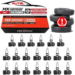 Autel MX-Sensor TPMS Bulk Pack - 20 Programmable Sensors With Rubber ...