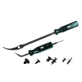 S K Hand Tools Plastic Body Clip and Rivet Removal Kit