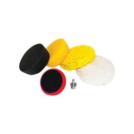 AES Industries 76400 Premium Mini Buffing Pad Set, 3 in Overall Dia ...