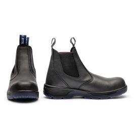 Redback Boots USA Blue Tongue Station 6-inch Black Slip On (8US)