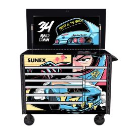 SUNEX JUIC'D Box 50 Inch 7 Drawer Power Cart with Dedicated Power Tool ...