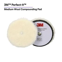 3M 3M™ Perfect-It™ Random Orbital Medium Wool Compounding Pad 34121, 5 ...
